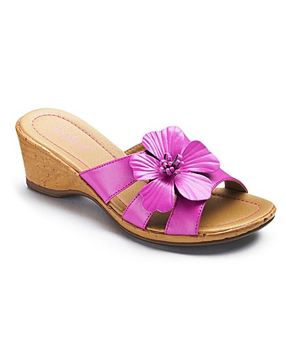 Lotus Flower Wedge Mules Eeeee Fit – Oota